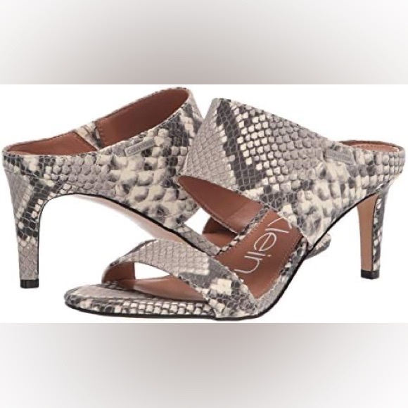 Calvin Klein | Shoes | Calvin Klein Cecily Open Toe Leather Sandals ...